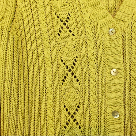 Rena Rowan | Sweaters | New Rena Rowan Yellow Knit Cardigan | Poshmark